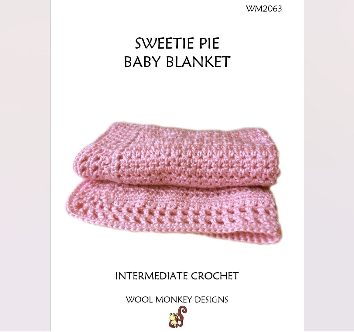 WoolMonkey Sweetie Pie Baby Blanket Crochet Pattern WM2063 | Wool Monkey
